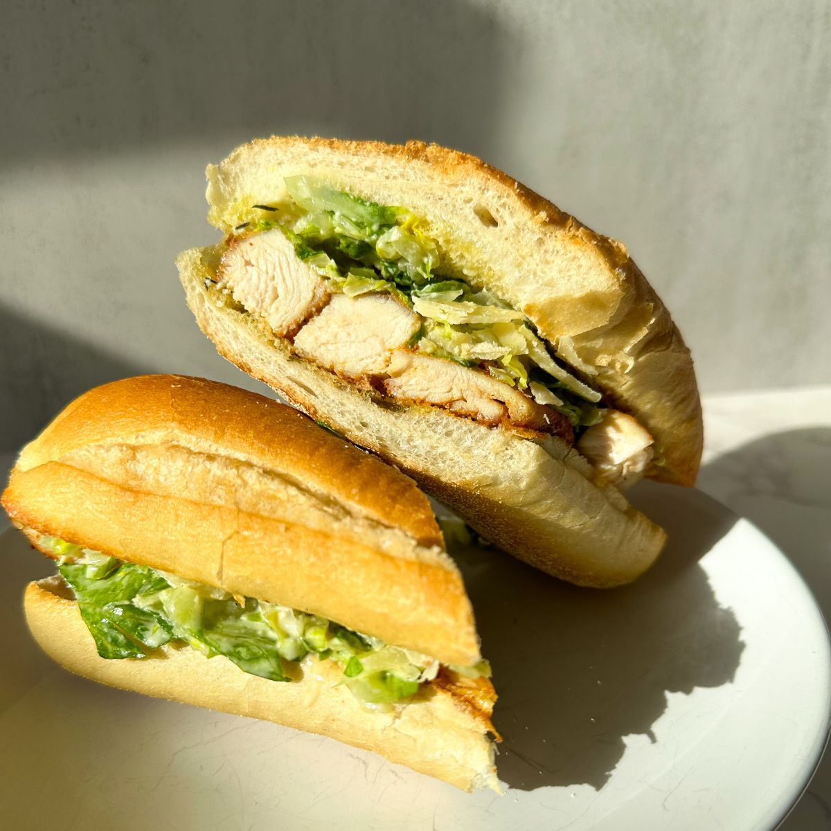 Chicken Caesar Salad Sandwich - There's Food at Home