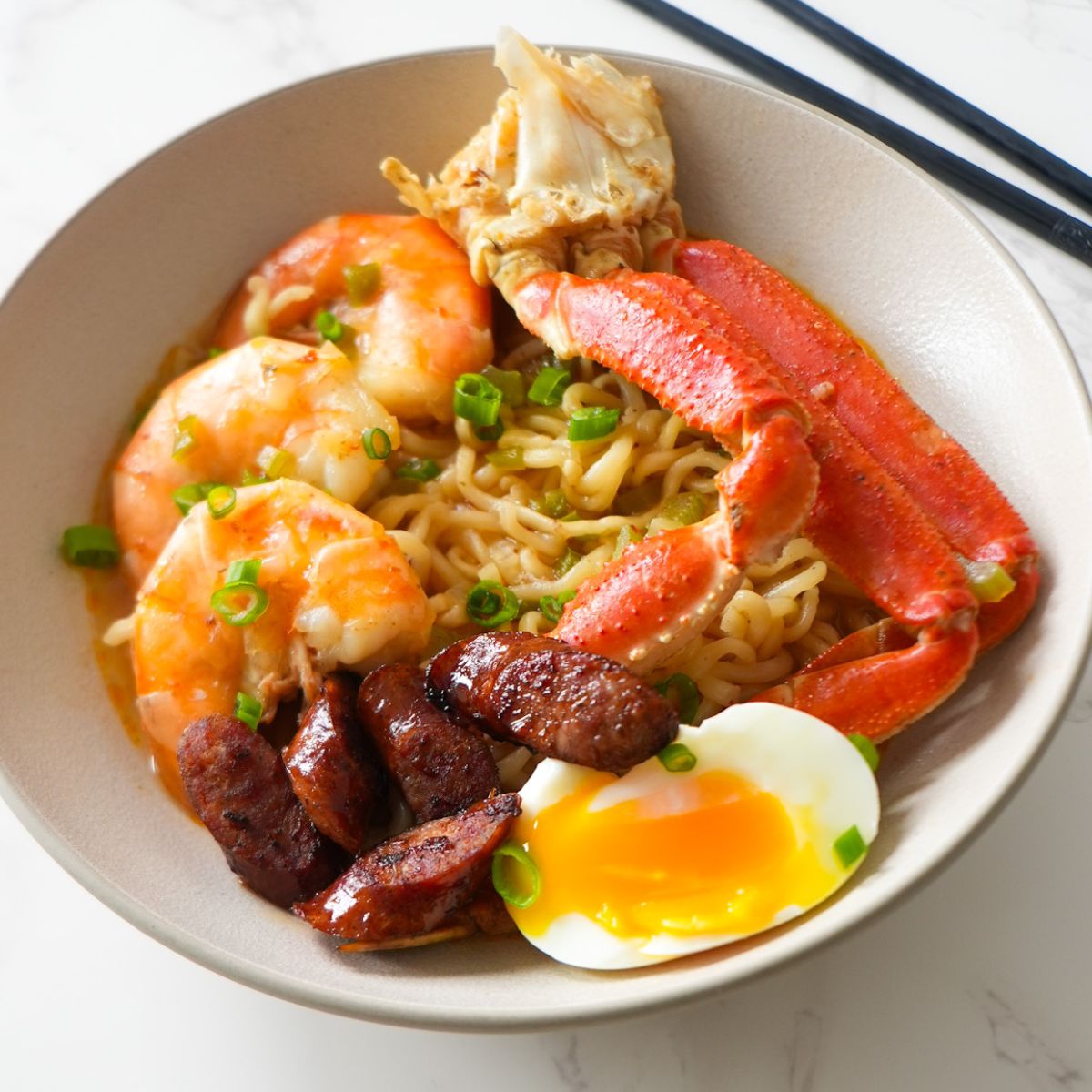 Seafood Boil Ramen - There's Food at Home