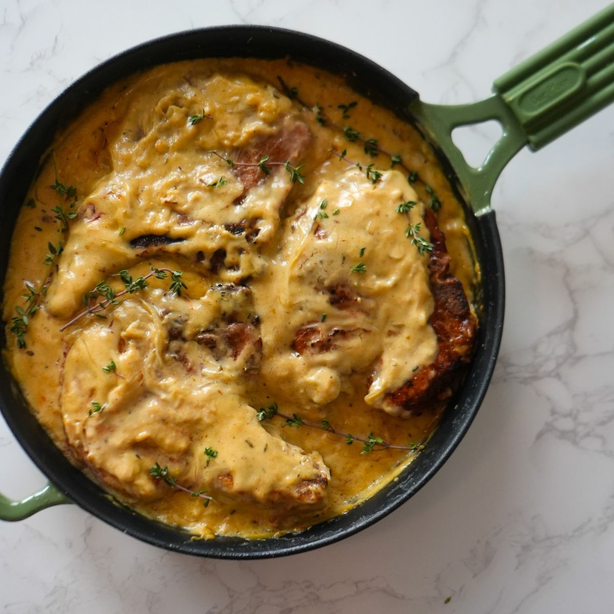 Southern Smothered Pork Chops - There's Food at Home