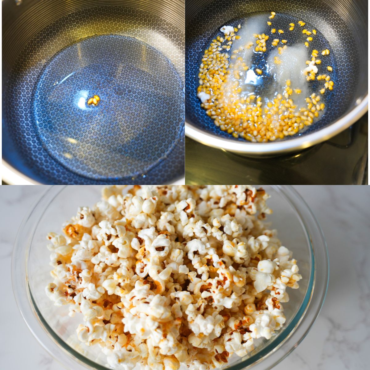 Sweet and Salty Popcorn (Kettle Corn) - There's Food at Home